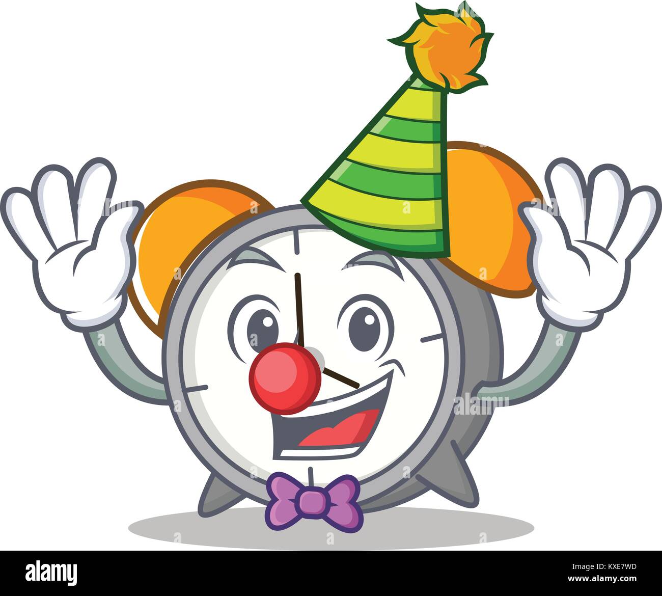 Clown alarm clock mascot cartoon Stock Vector Image & Art - Alamy