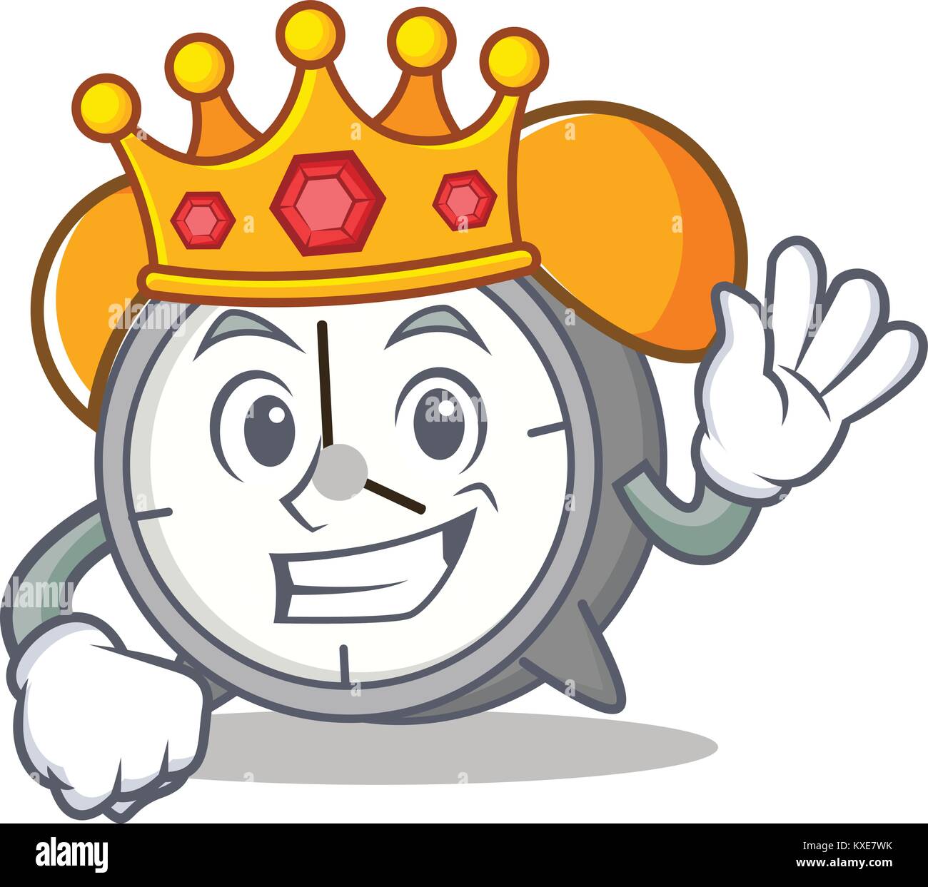 King alarm clock mascot cartoon Stock Vector Image & Art - Alamy