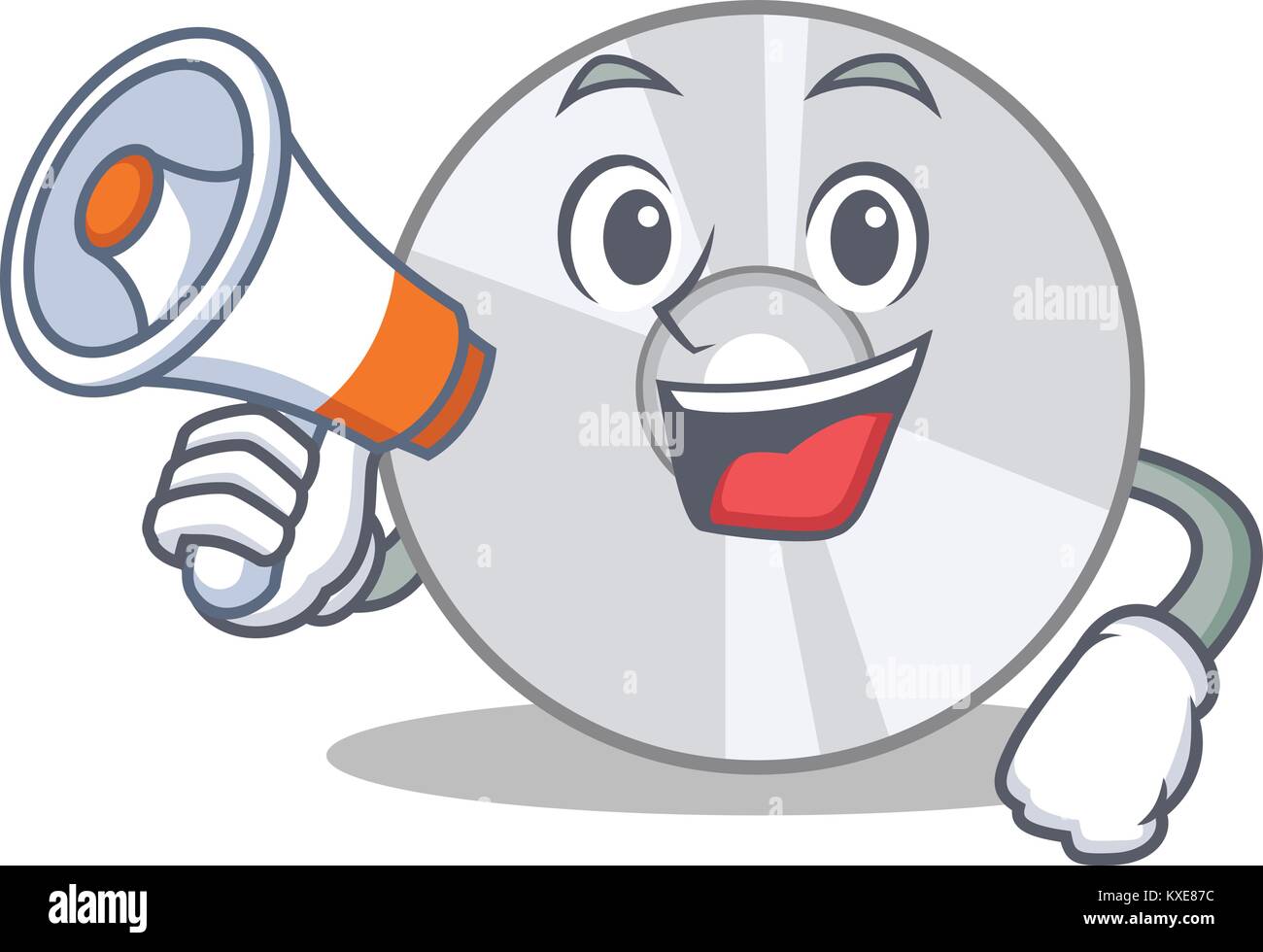 With megaphone CD character cartoon style Stock Vector Image & Art - Alamy