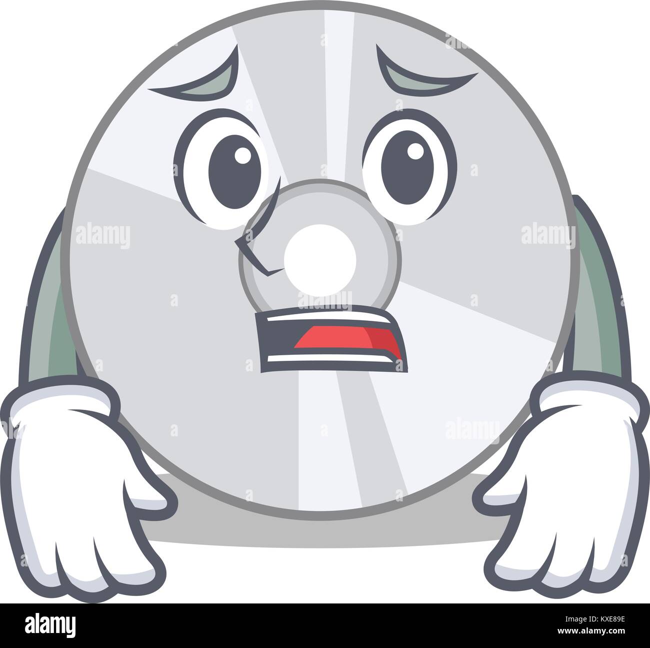 Afraid CD mascot cartoon style Stock Vector Image & Art - Alamy