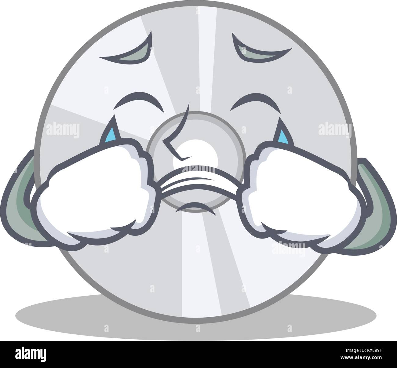 Crying CD mascot cartoon style Stock Vector Image & Art - Alamy