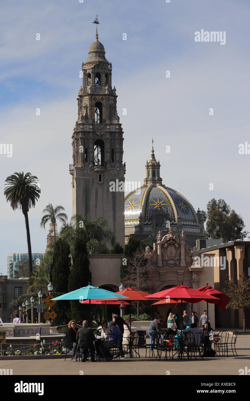 The magnificent California Tower and dome of the Museum of Man loom ...