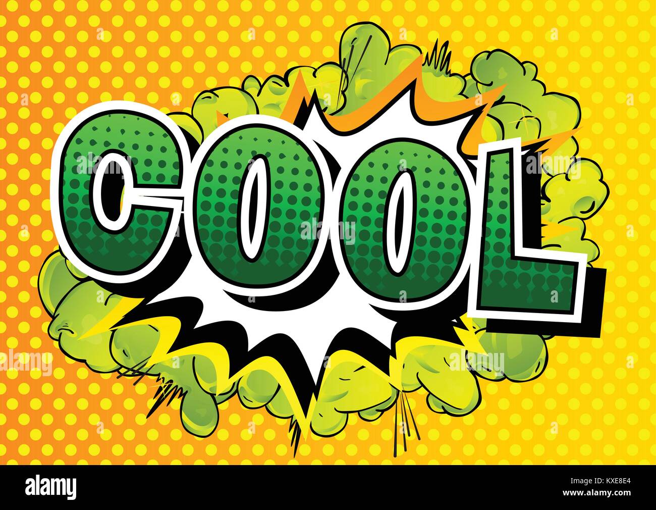 Cool - Comic book style word on abstract background Stock Vector Image ...