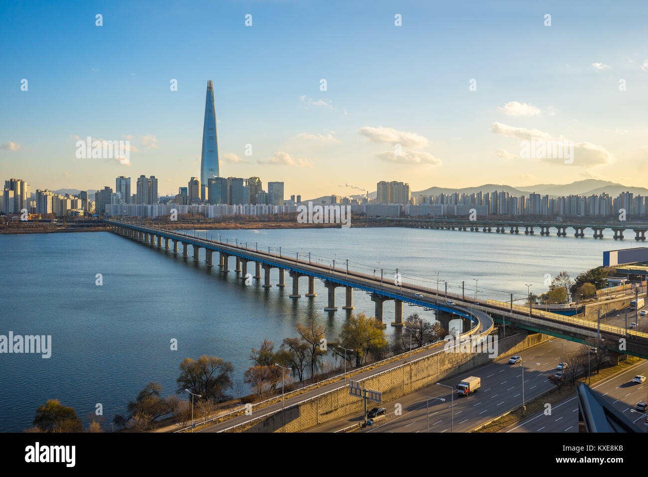 Seoul cityscape skyline in Seoul, South Korea Stock Photo - Alamy