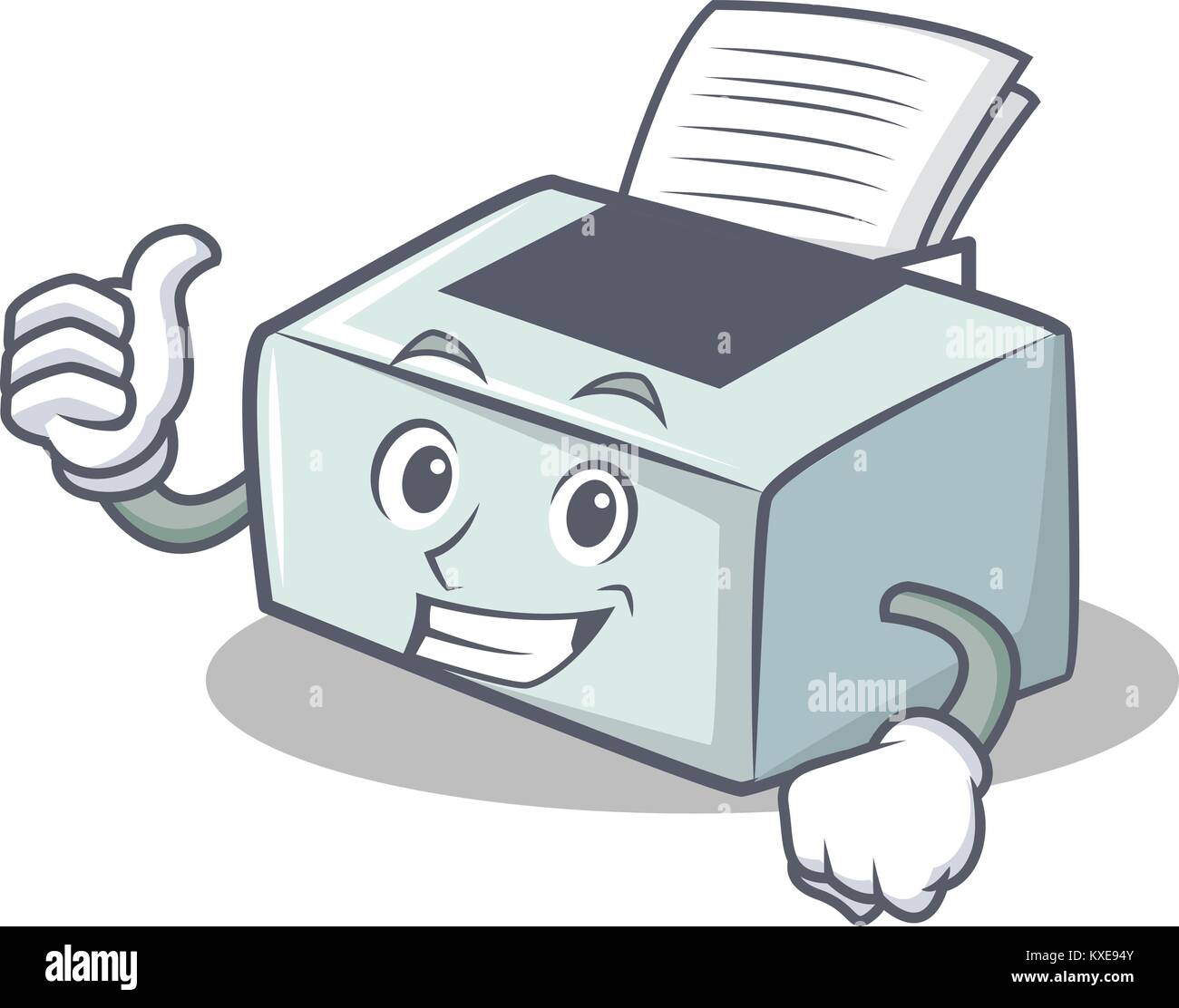 Thumbs up printer character cartoon style Stock Vector Image & Art - Alamy
