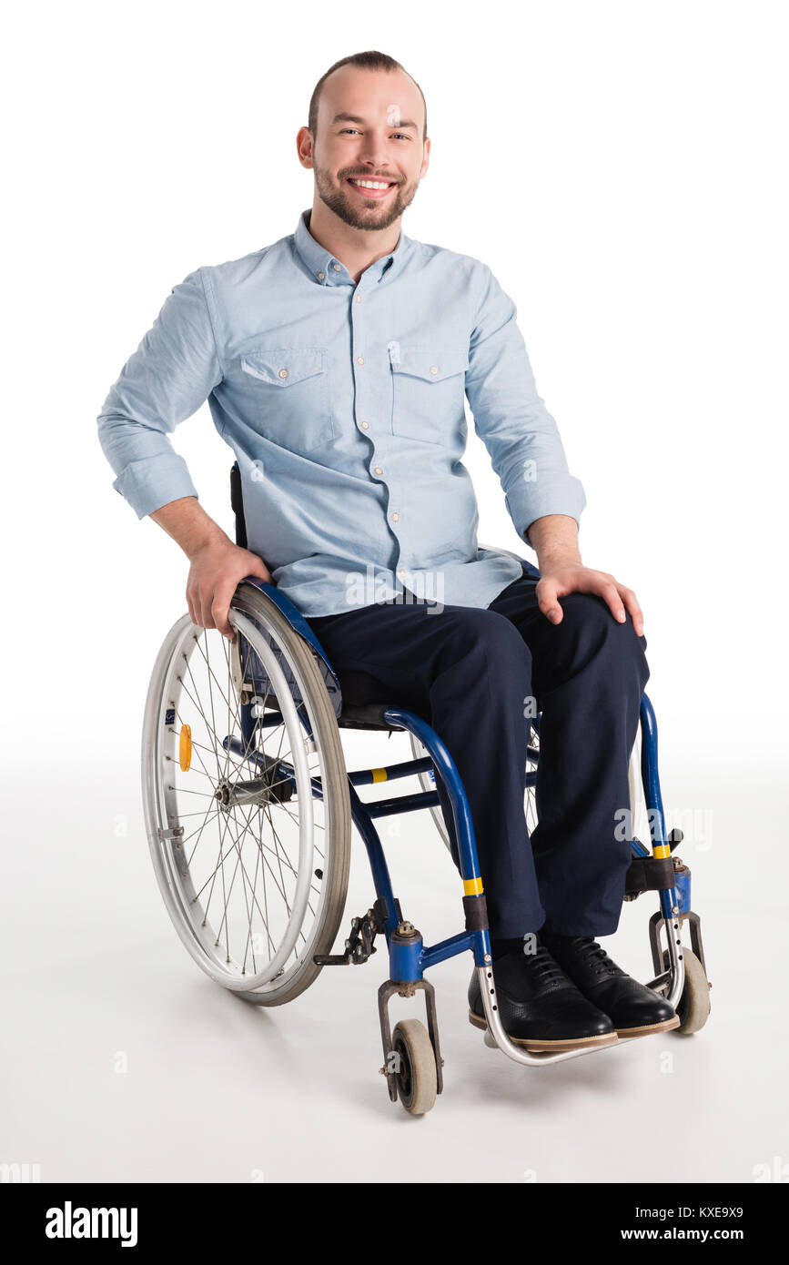 disabled man in wheelchair Stock Photo - Alamy