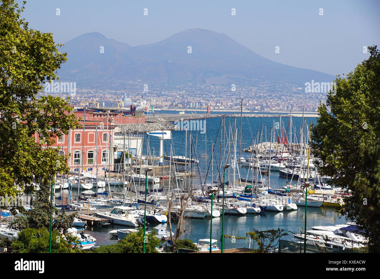 Naples vesuvius sunset harbor hi-res stock photography and images - Alamy