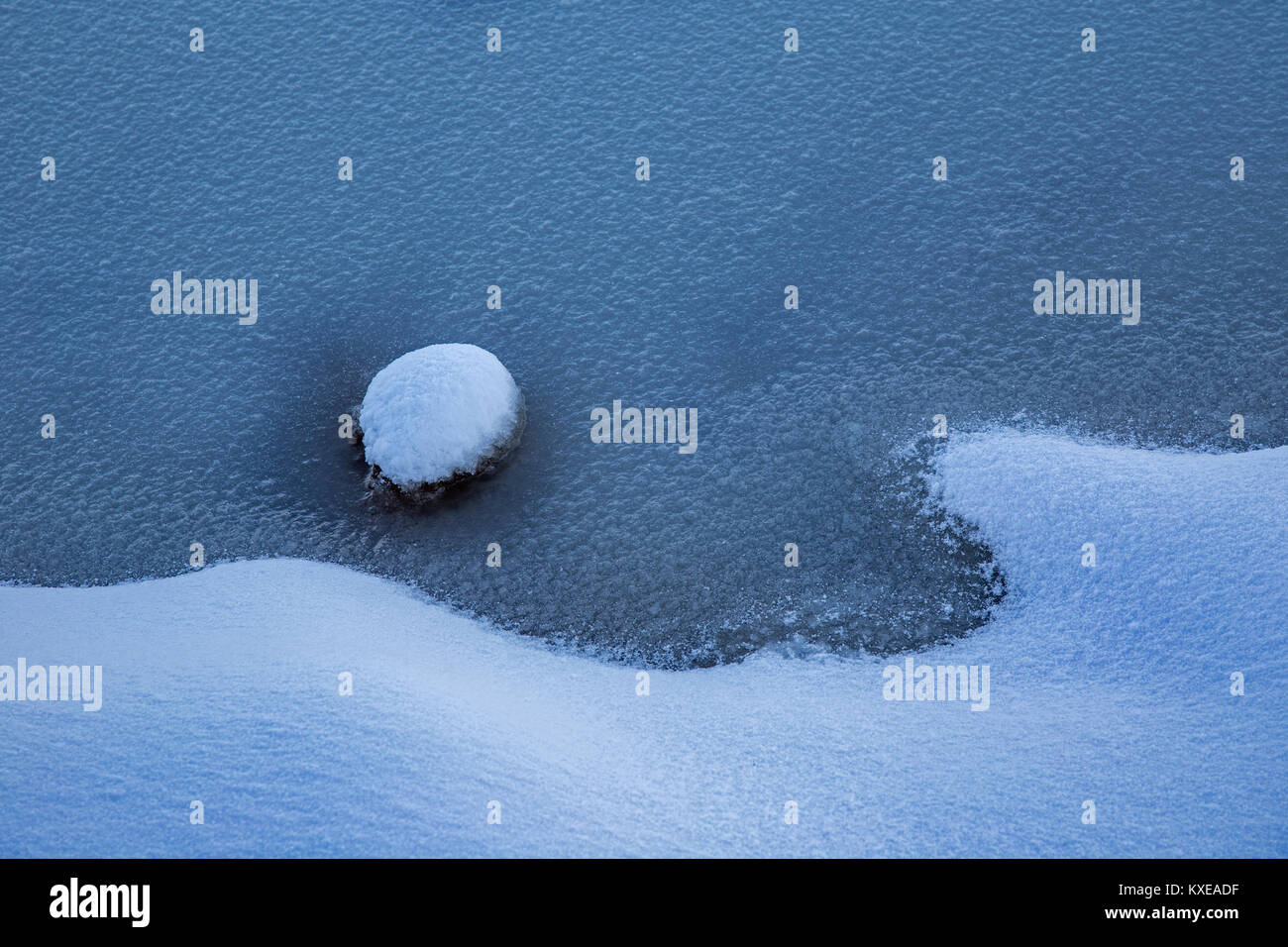 Frozen lake shore Stock Photo - Alamy