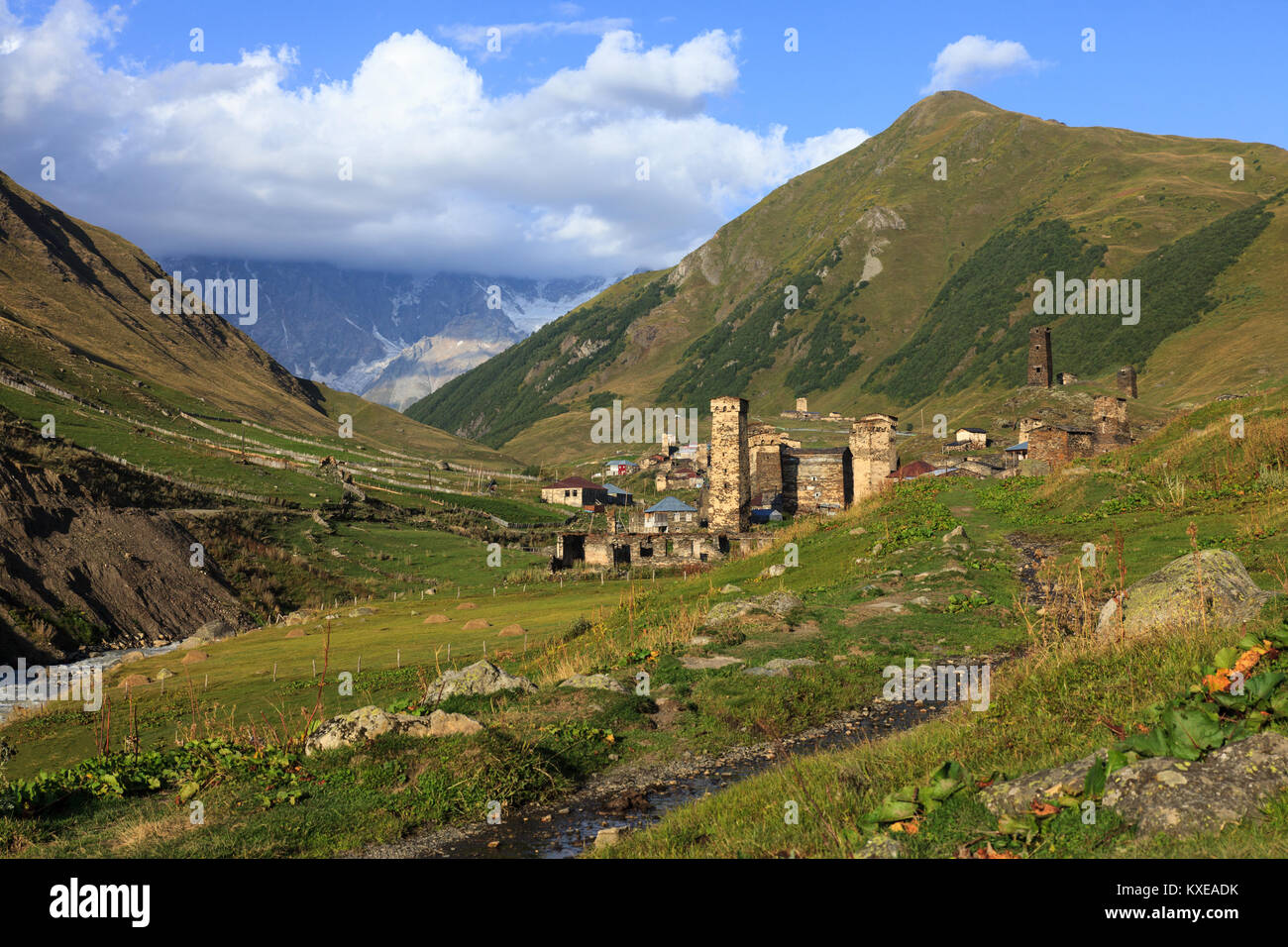 Village in mountains Stock Photo - Alamy
