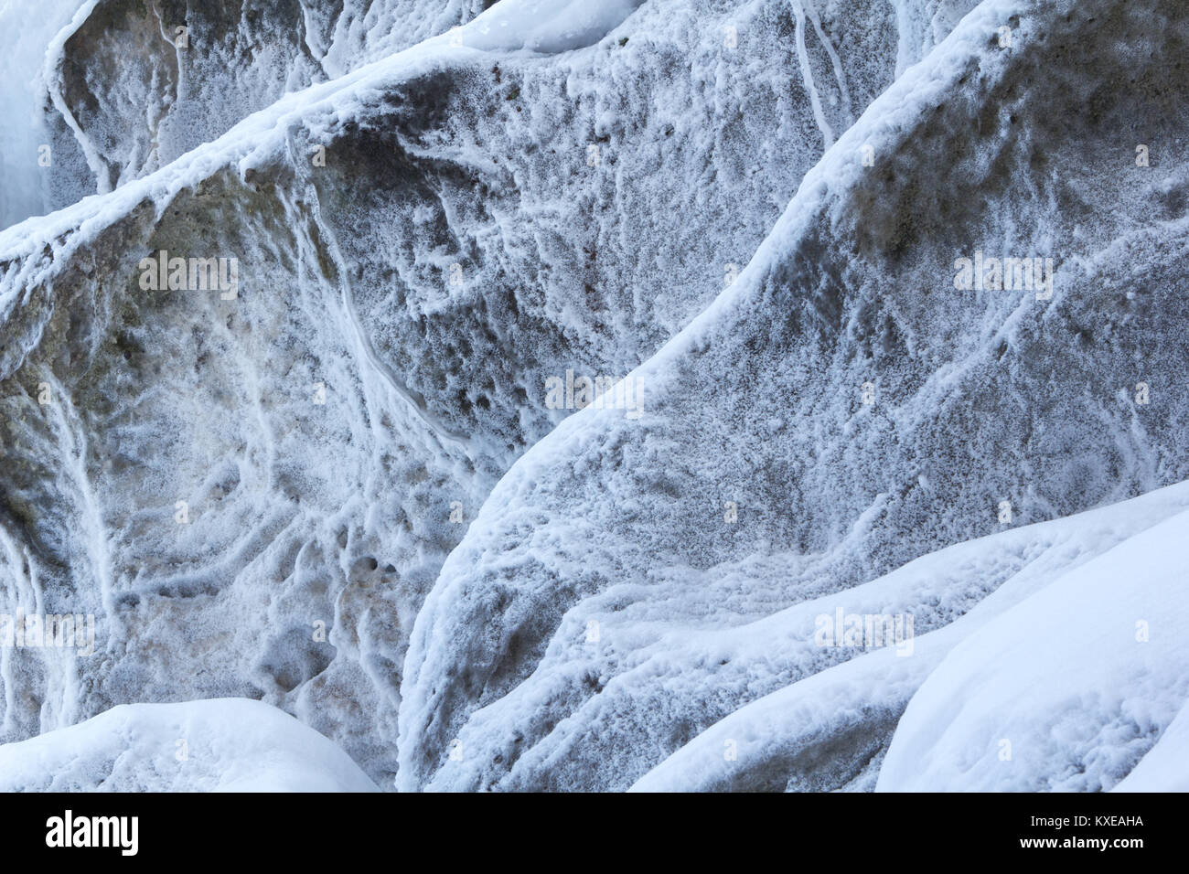Rock texture. Stone texture in snow and ice. Mountain wall Stock Photo ...