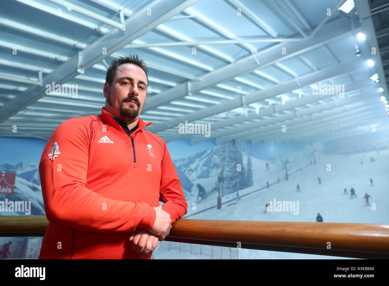 ParalympicsGB snowboarder Ben Moore during the ParalympicsGB 2018 ...