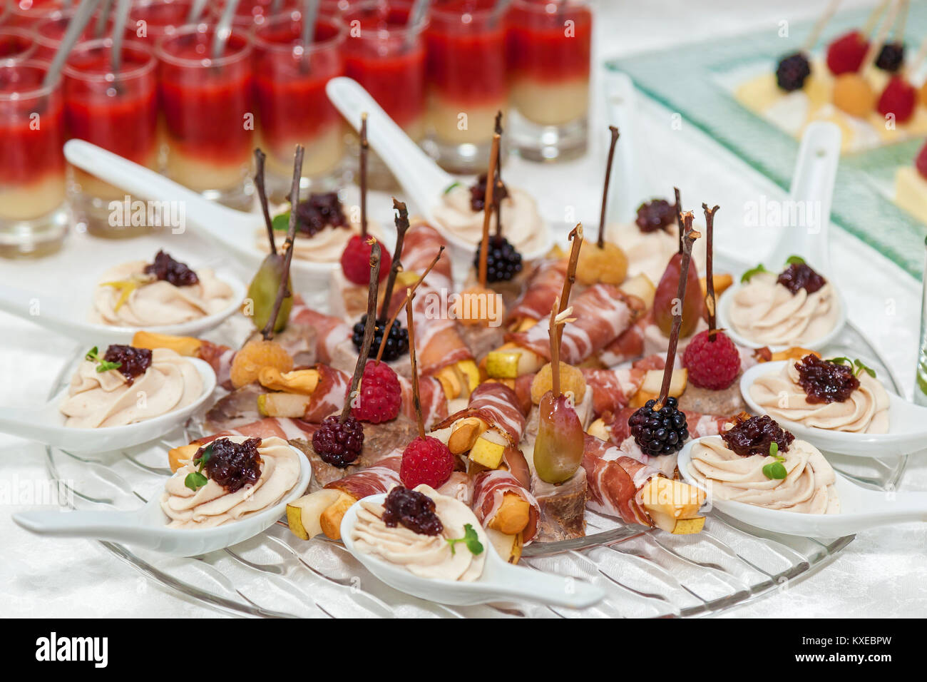 cheese sticks with bacon for a buffet table. cheese sticks with bacon ...