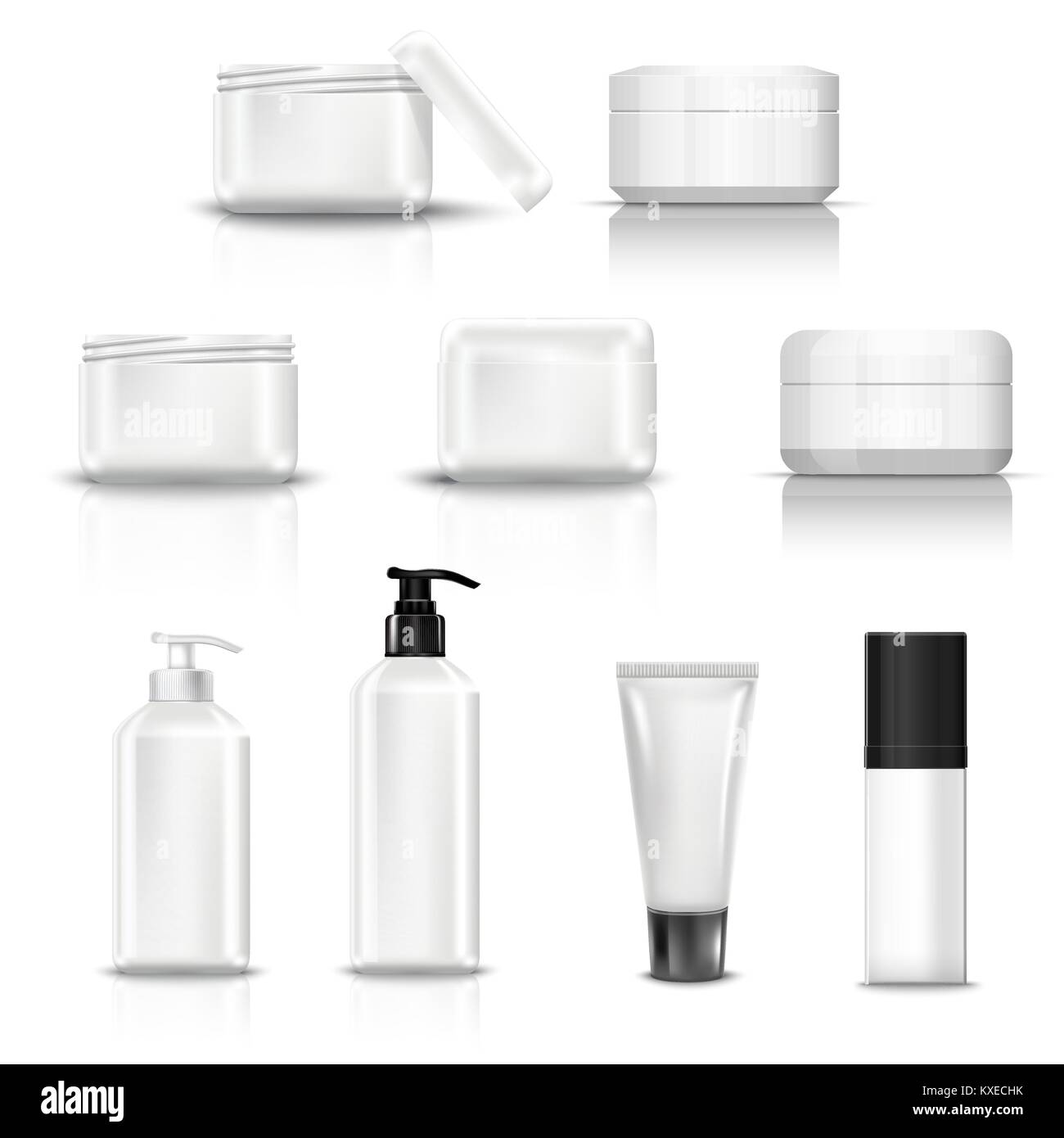 empty and clean white plastic containers Stock Vector Image & Art - Alamy