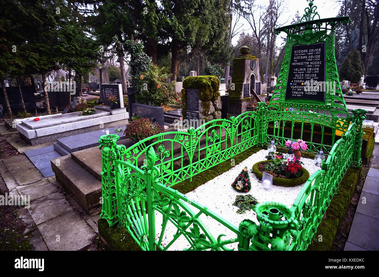 Zagreb, Croatia. The Monumental Cemetery of Mirogoj. The cemetery is ...