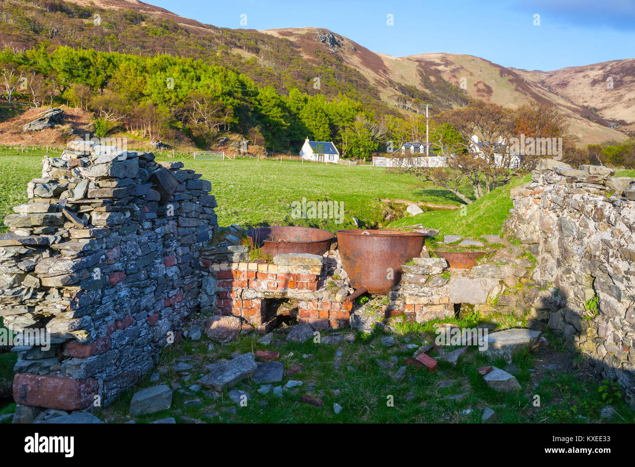 Barking Pans at Catacol, Isle Arran, Scotland Stock Photo - Alamy