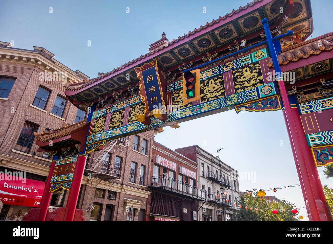 Chinatown in Victoria known as the Garden City on Vancouver Island in ...