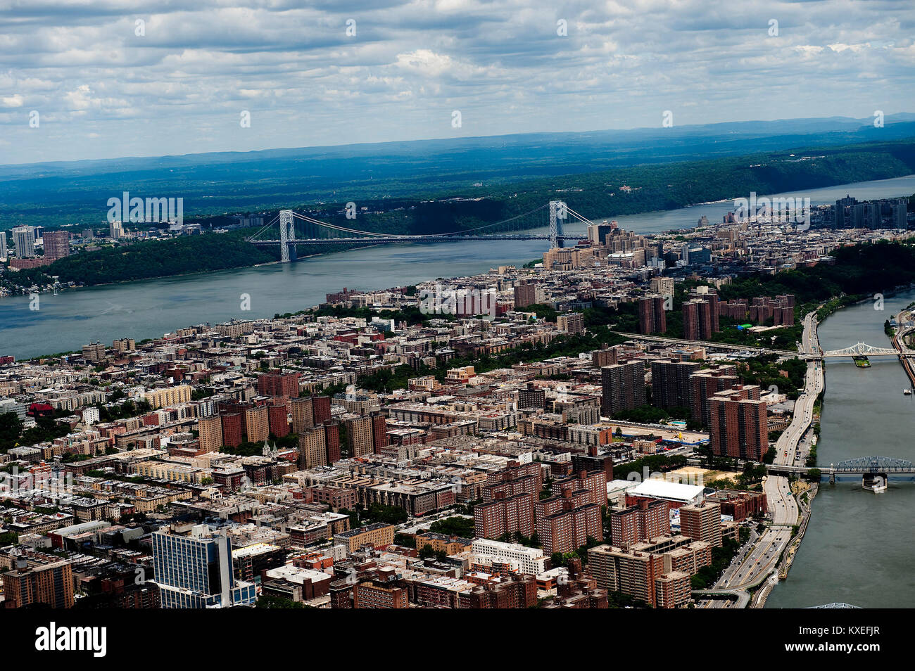 Aerial View of the Brooklyn Bridge in New York City Stock Photo - Alamy