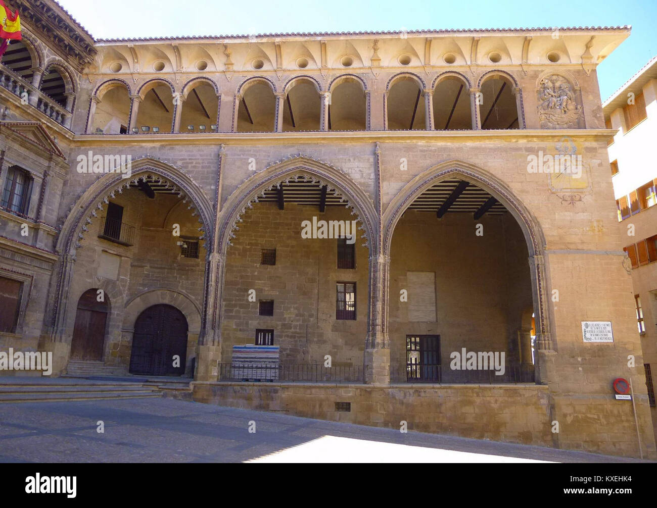 A detailed image of the Lonja in Alcañiz, Spain, showcasing its ...