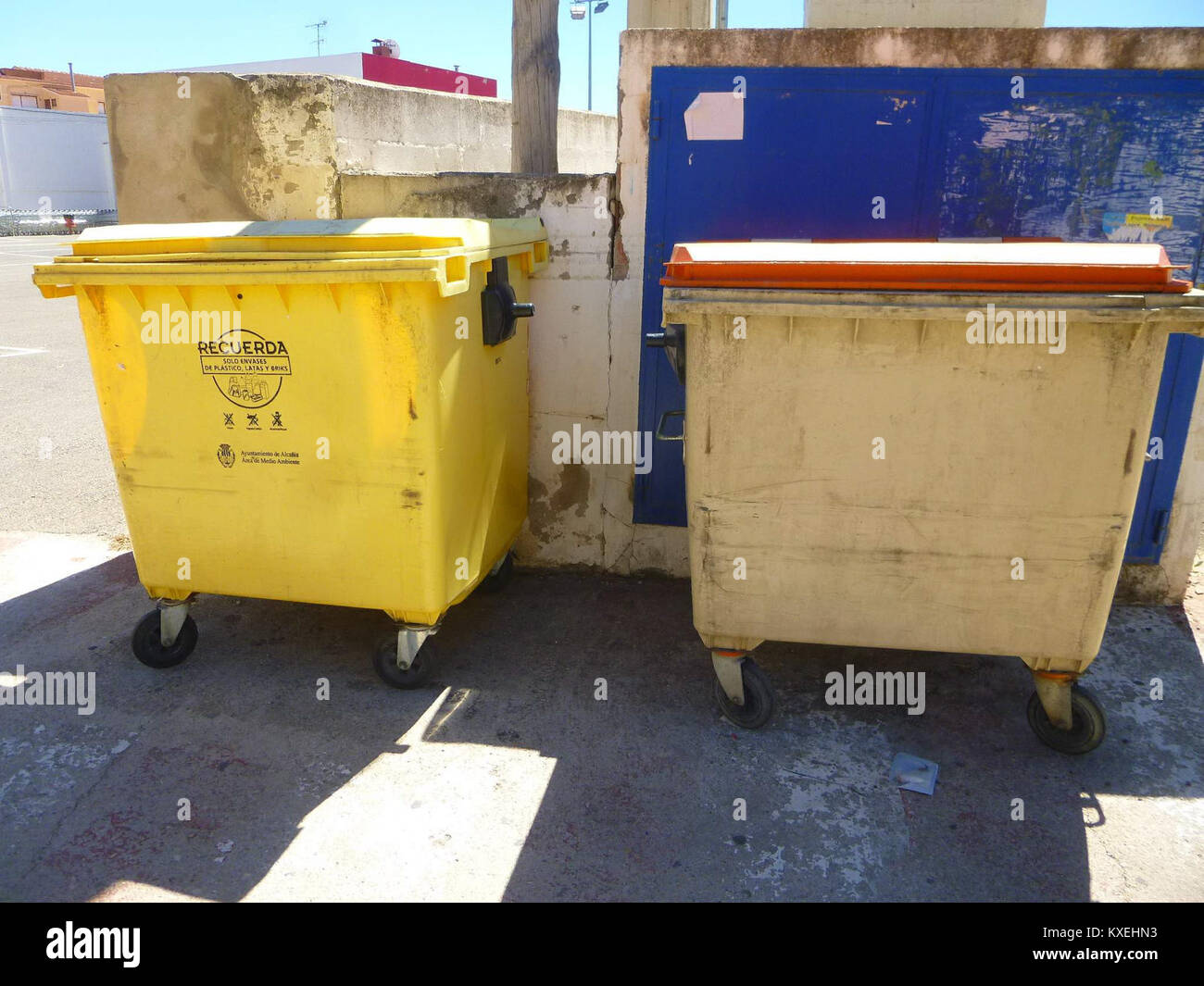 This image from Alcañiz depicts urban waste recycling efforts ...