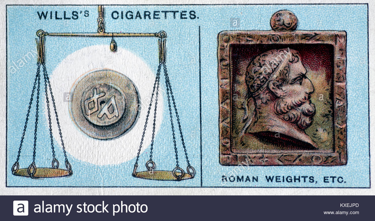Illustration of Roman Weights Weighing Scales Stock Photo - Alamy