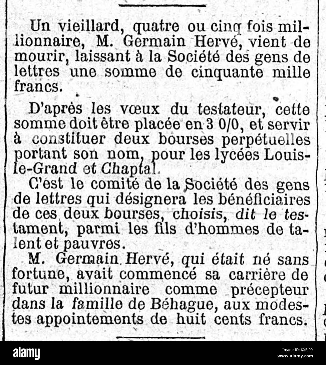 A historic newspaper page from Le Figaro dated February 15, 1878 ...