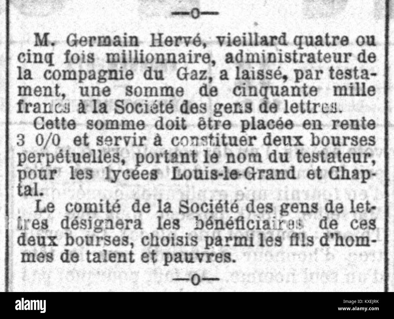 An article from the February 19, 1878 edition of 'Le Petit Parisien', a ...