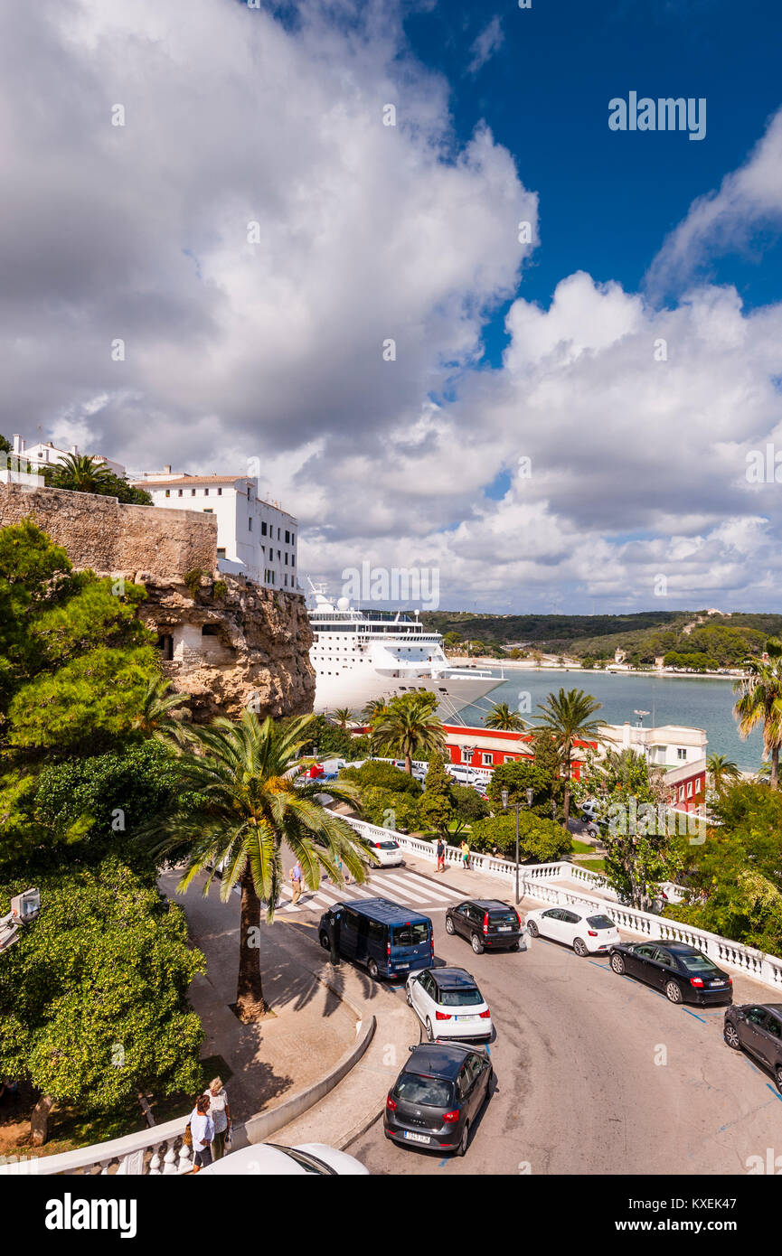 The port at Mahon , Menorca , Balearic Islands , Spain Stock Photo - Alamy