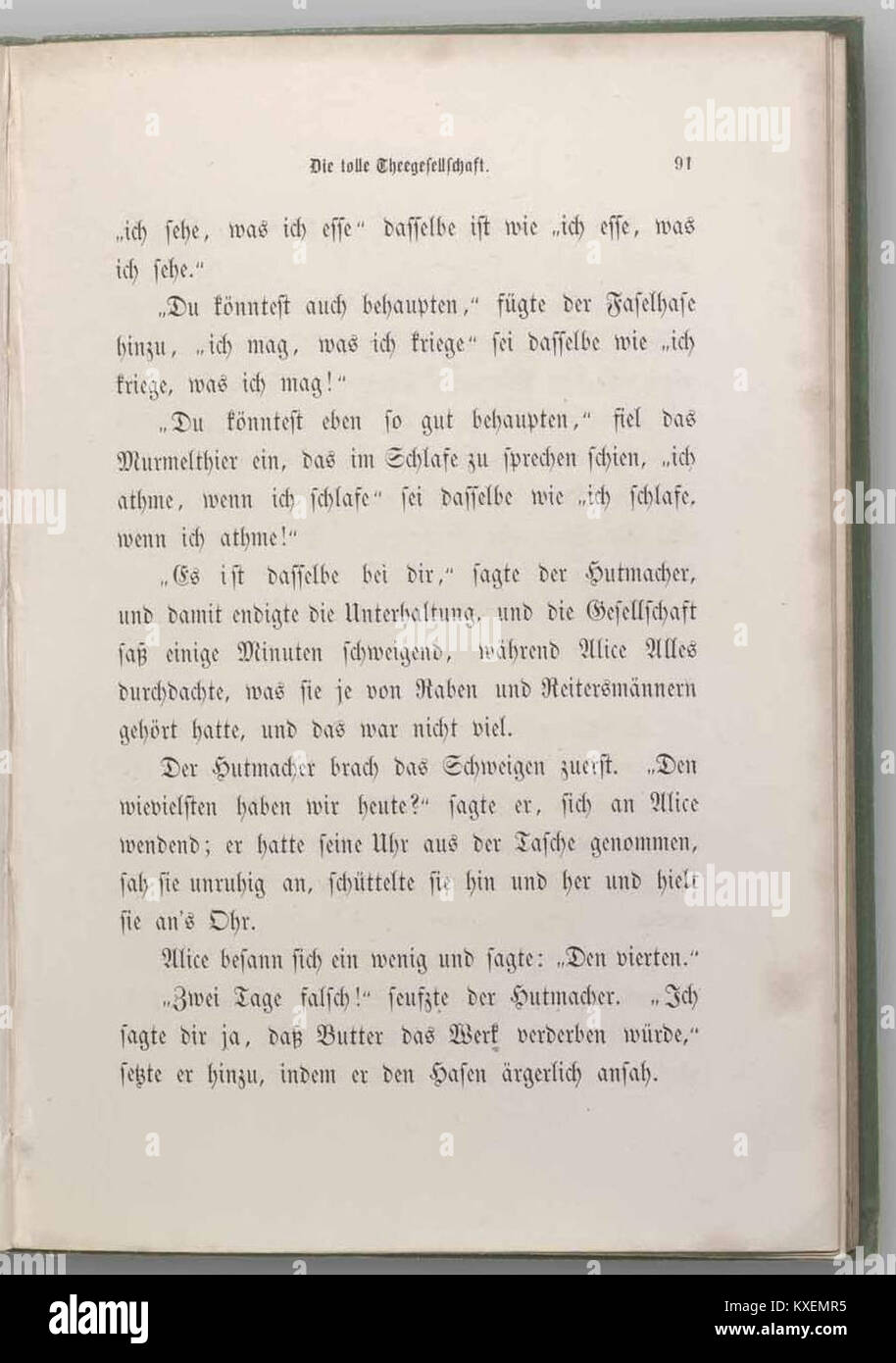 German translation of Lewis Carroll’s 'Alice’s Adventures in Wonderland ...