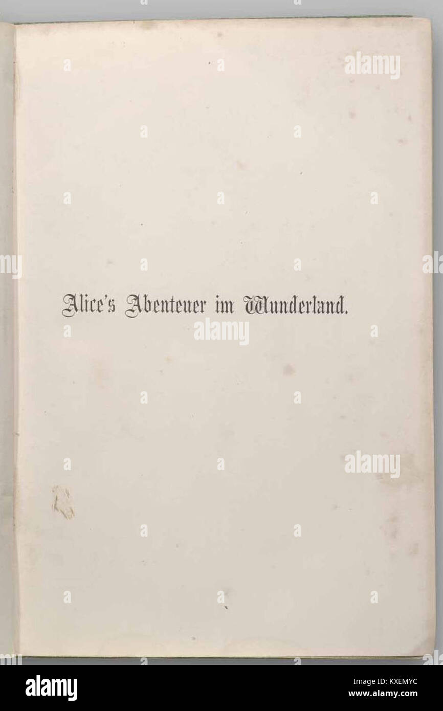 Alice's Abenteuer im Wunderland (Alice's Adventures in Wonderland) is ...