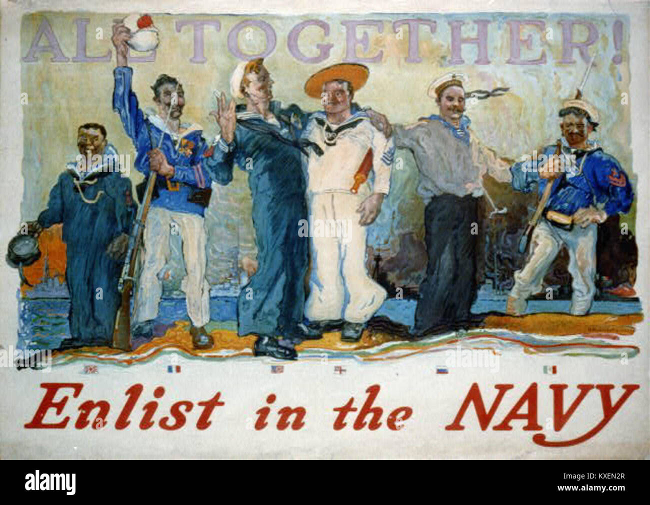 Recruiting navy naval military poster hi-res stock photography and ...