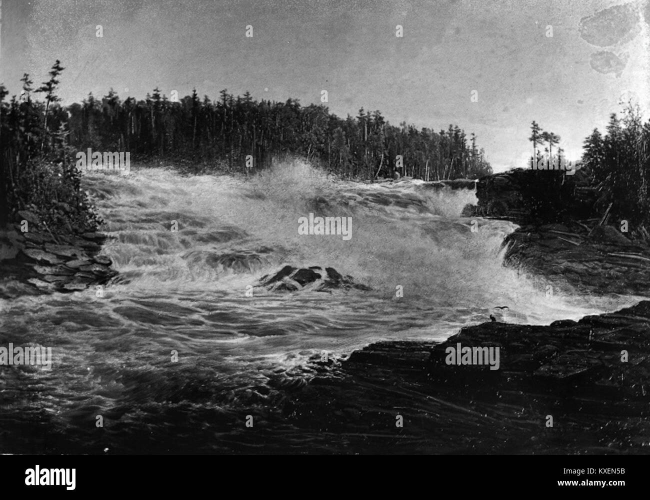The painting 'Les chutes de Shawinigan' by Canadian artist Allan Edson ...