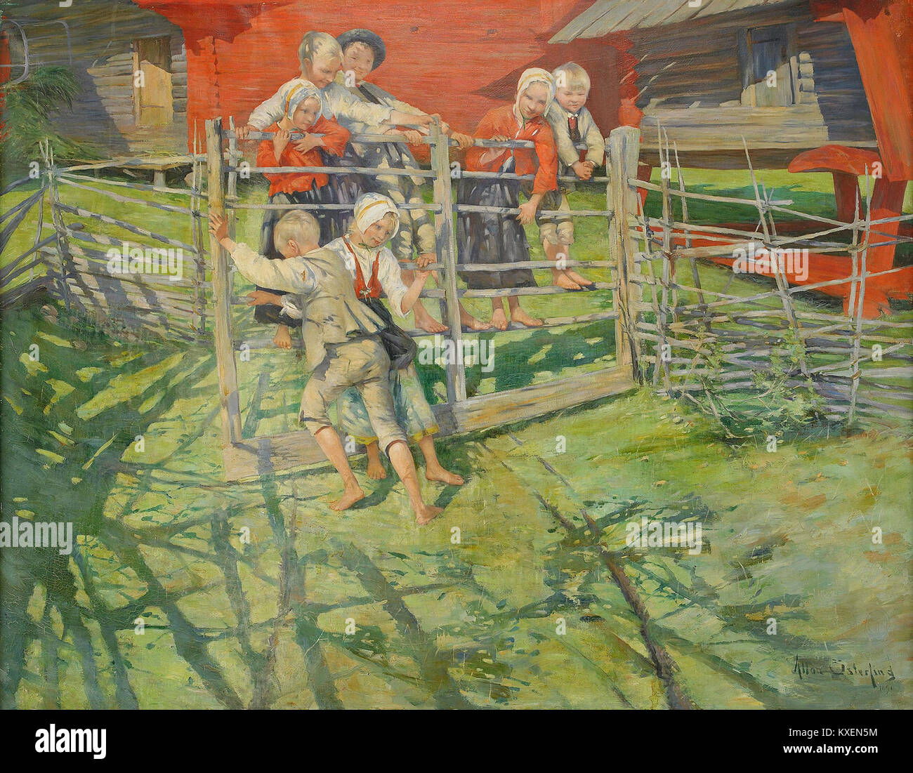Children playing art painting hi-res stock photography and images - Alamy