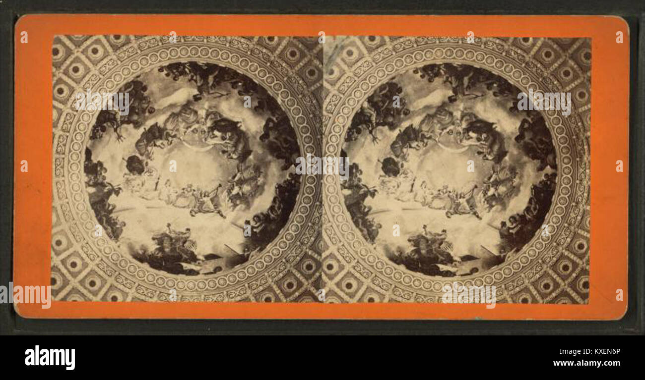 Allegorical painting by Constantino Brumidi on the dome of the U.S ...