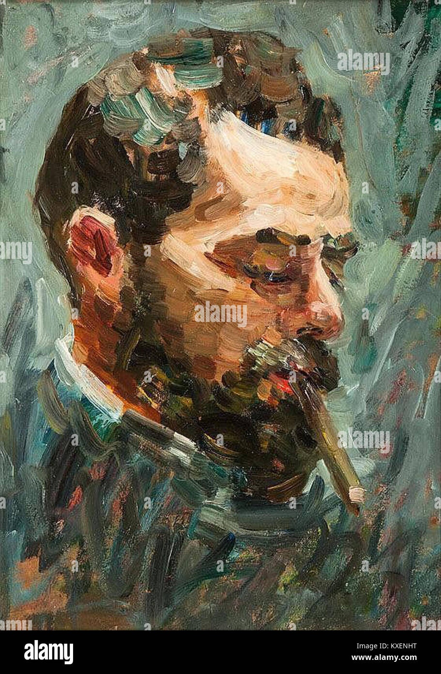 A portrait of the painter Paul Kayser, painted between 1910 and 1917 ...