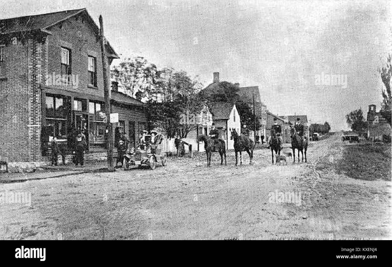 Houses in a small town Black and White Stock Photos & Images - Alamy