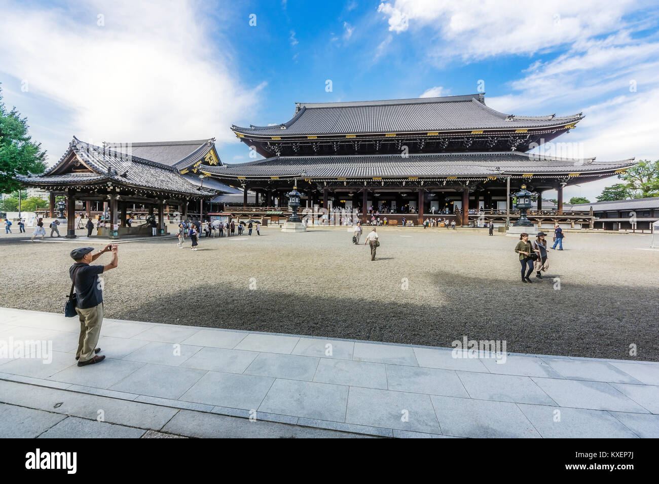 Higashi Hongan-ji, Temple, Honshu Province, Kyoto, Japan Stock Photo ...