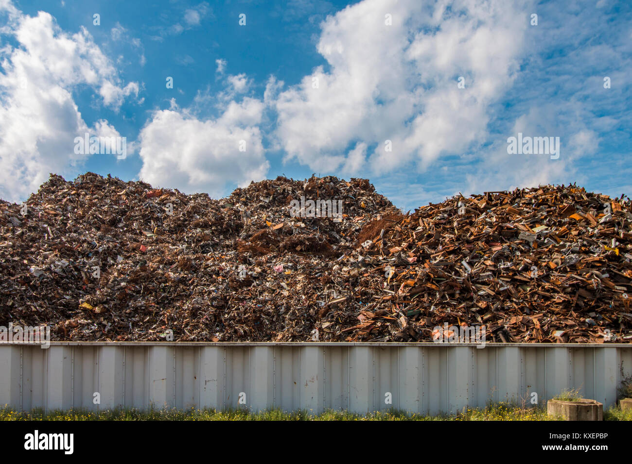 Scrap metal on recycling plant site Stock Photo - Alamy