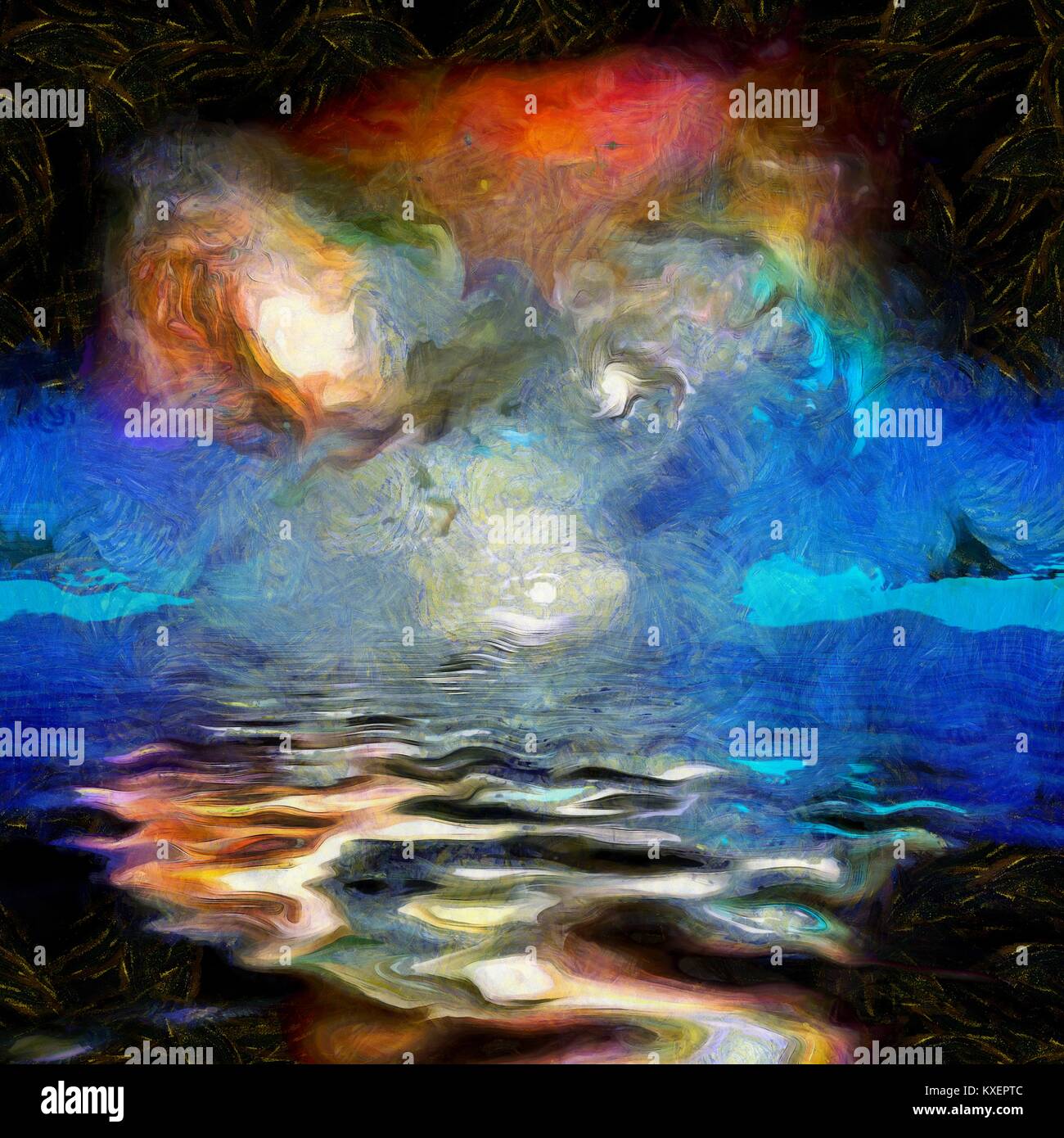 Deep Space Painting Stock Photo - Alamy