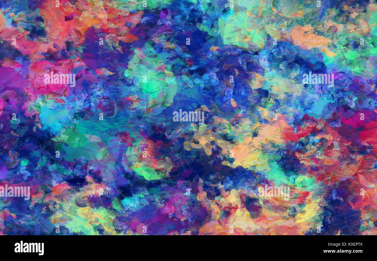 Colorful Abstract Painting. 3D rendering Stock Photo - Alamy