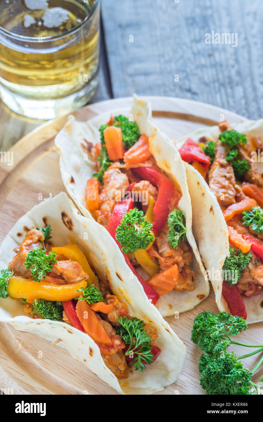 A chicken taco Stock Photo - Alamy