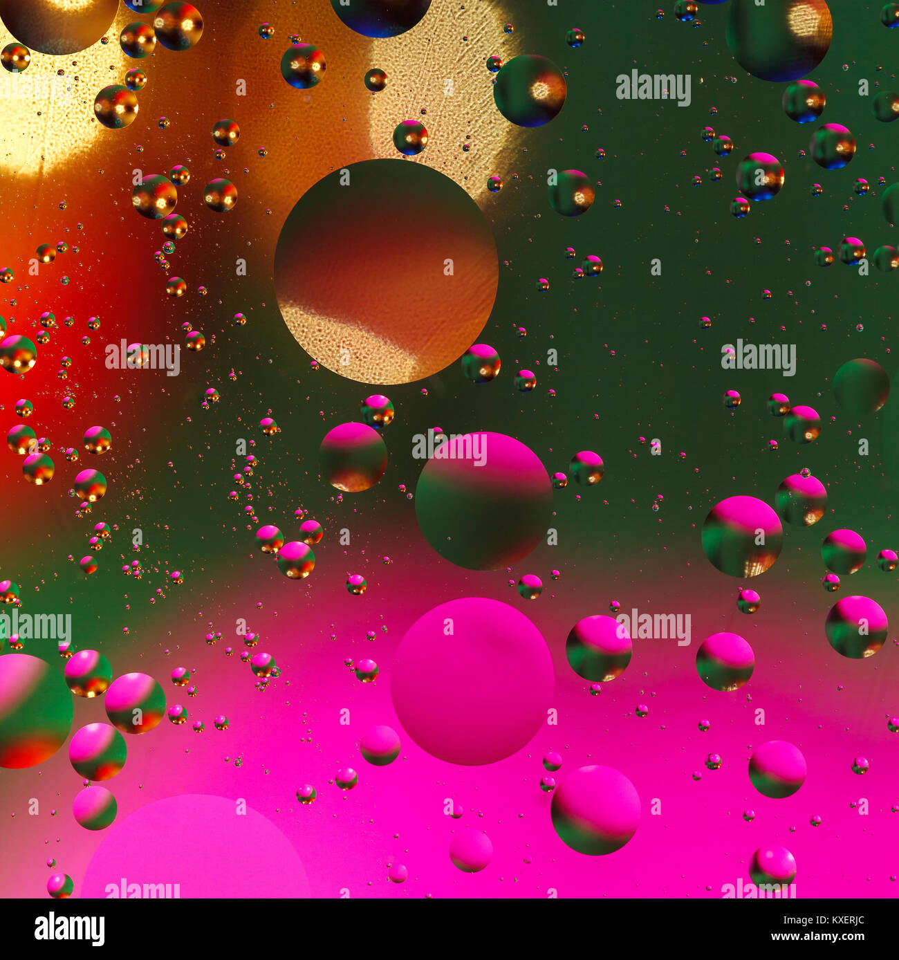 Colorful artificial background with bubbles. Artificial lighting ...