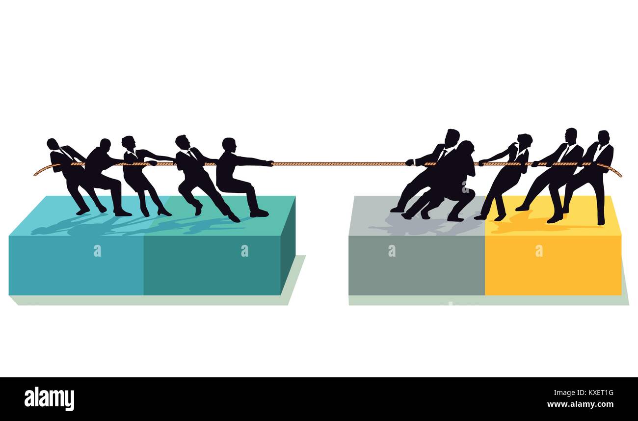 Tug of war with the competition Stock Vector Image & Art - Alamy