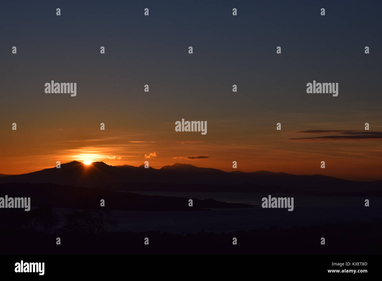 Sunset in Largs Scotland Stock Photo - Alamy