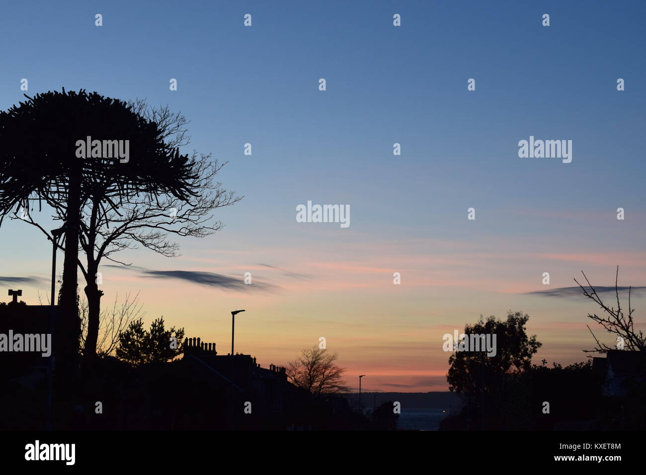 Sunset in Largs Scotland Stock Photo - Alamy