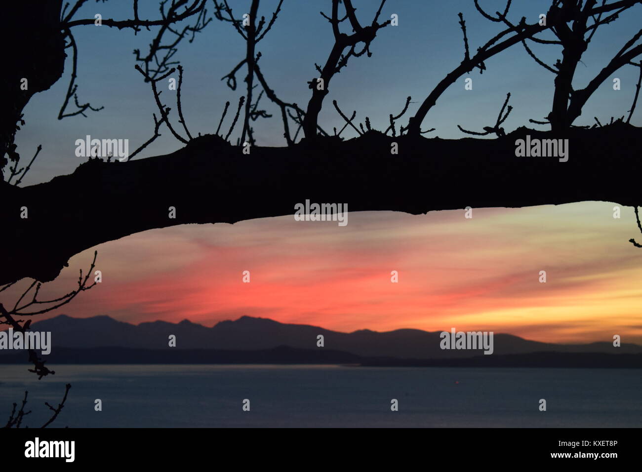 Sunset in Largs Scotland Stock Photo - Alamy