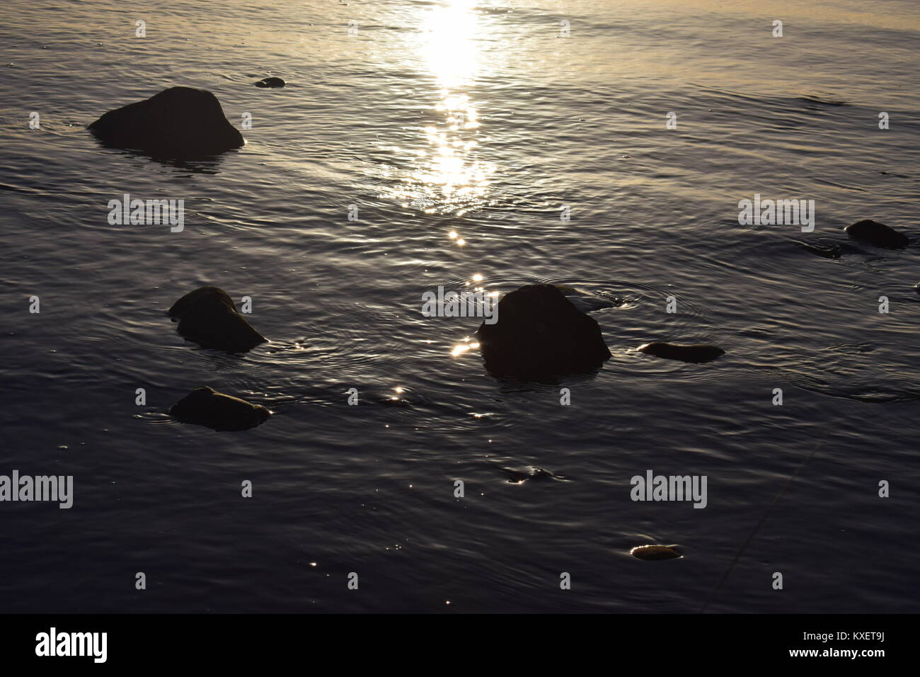 Sunset in Largs Scotland Stock Photo - Alamy