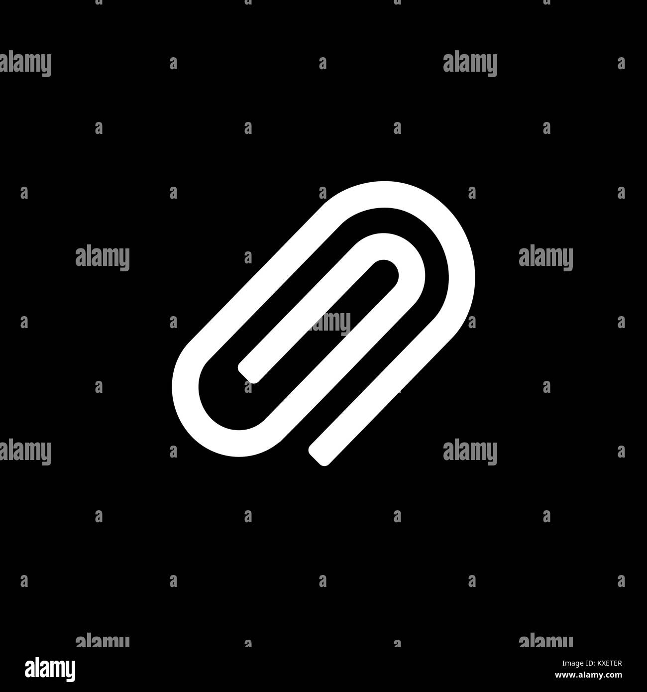 Paperclip flat design Stock Vector Images - Alamy