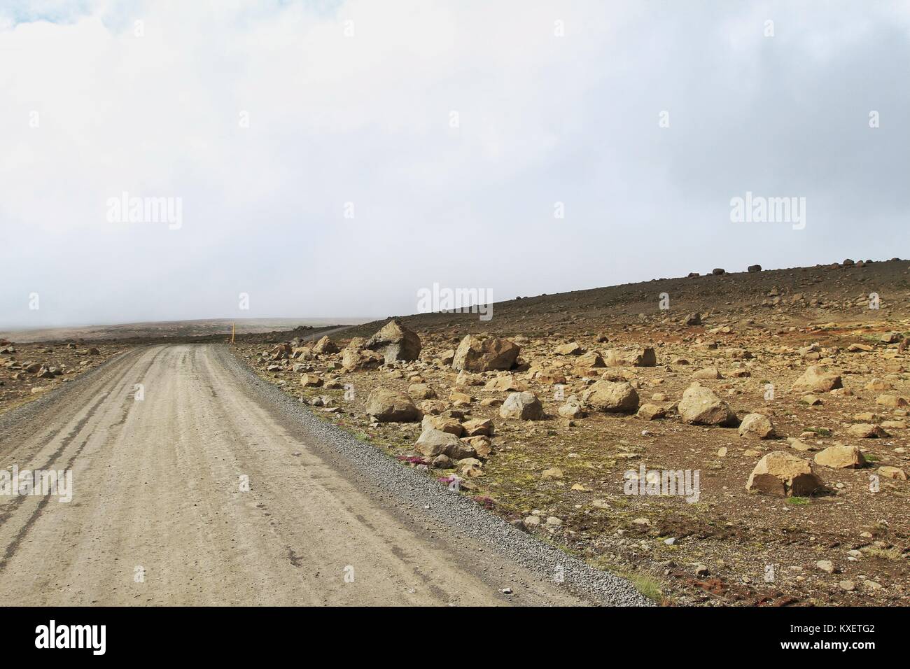 Bumpy Road in Iceland Stock Photo - Alamy