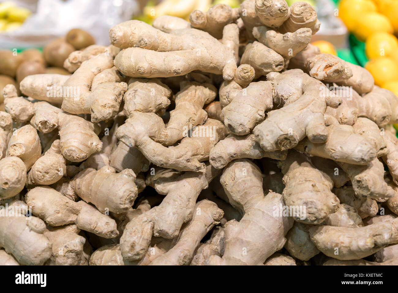 Ginger root in the store Stock Photo - Alamy