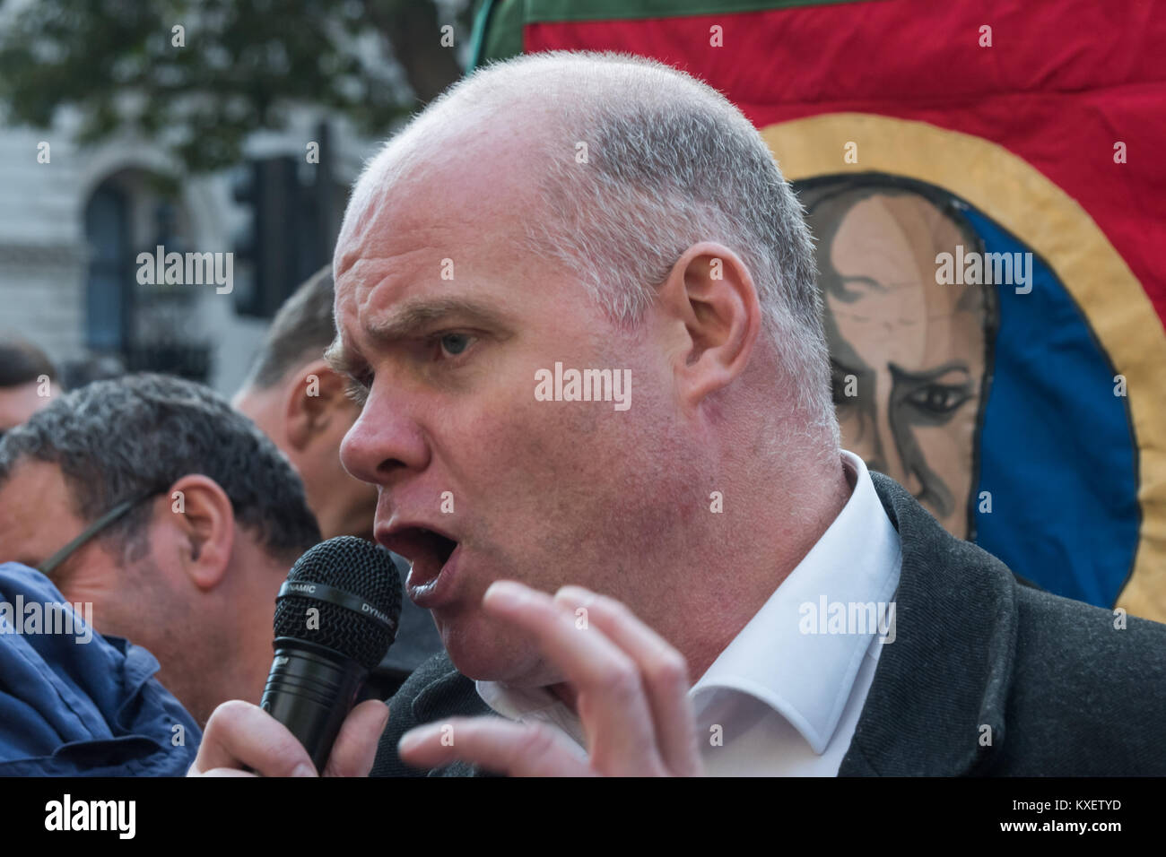 RMT Senior Assistant General Secretary Steve Hedley speaks at the ...